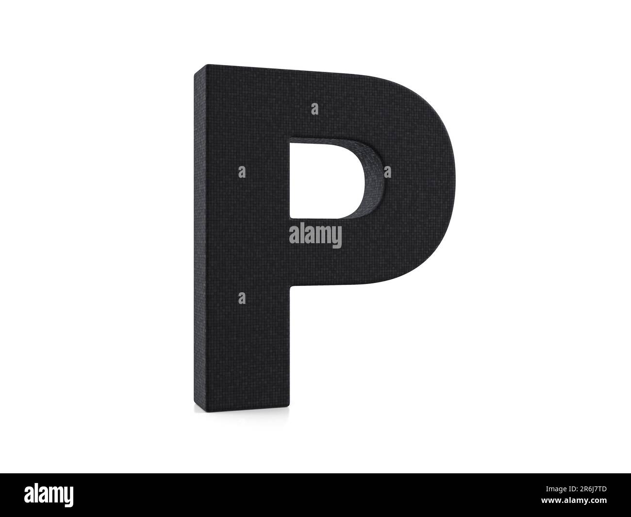 Plastic letter P on a white background. 3d illustration Stock Photo - Alamy