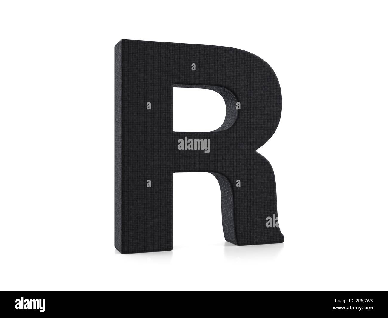 Plastic letter R on a white background. 3d illustration Stock Photo - Alamy