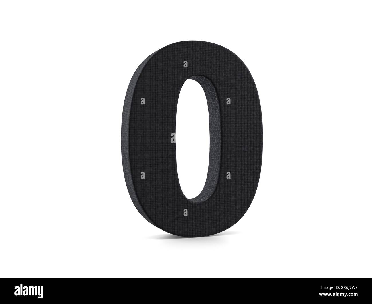 Plastic number zero on a white background. 3d illustration Stock Photo ...