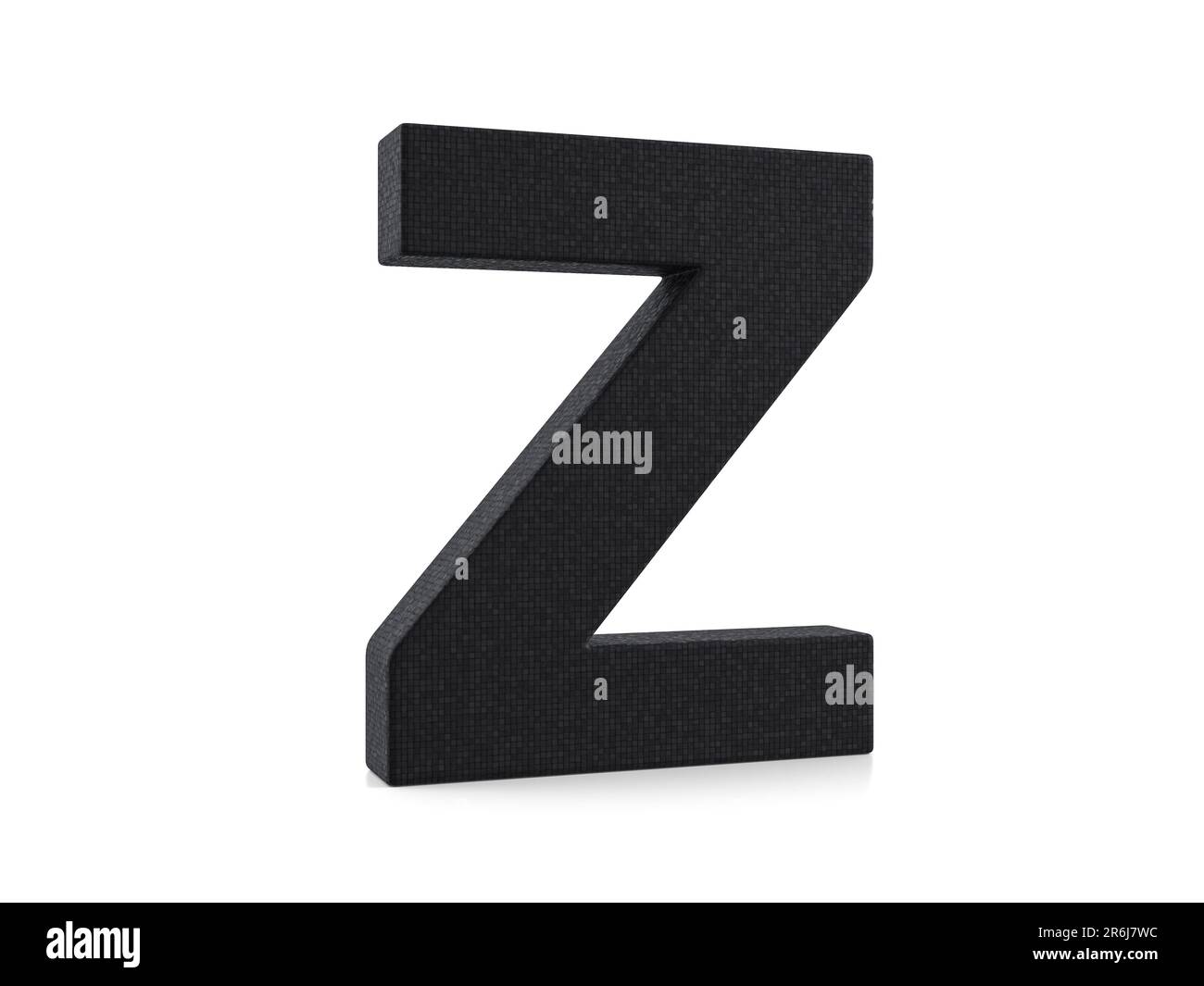 Plastic letter Z on a white background. 3d illustration Stock Photo - Alamy