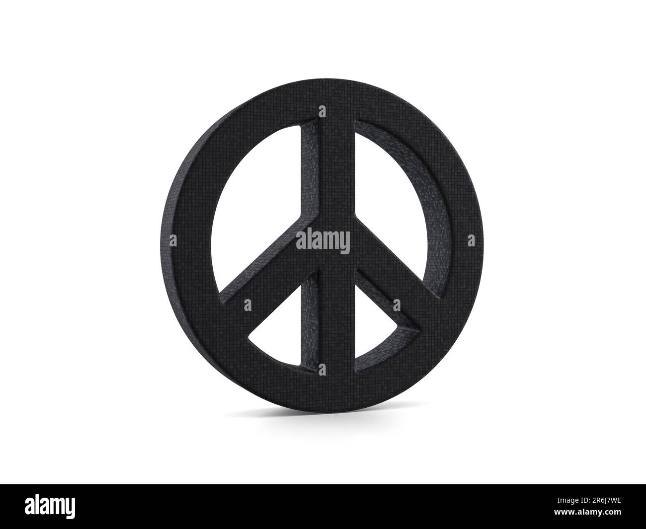 Plastic peace symbol on a white background. 3d illustration Stock Photo ...