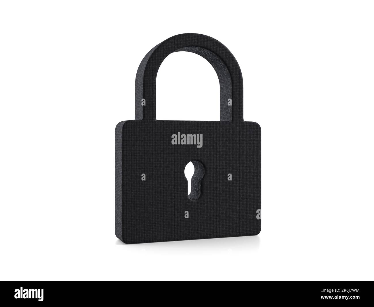 Plastic padlock symbol on a white background. 3d illustration Stock ...