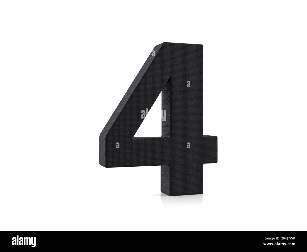 Plastic number four on a white background. 3d illustration Stock Photo ...