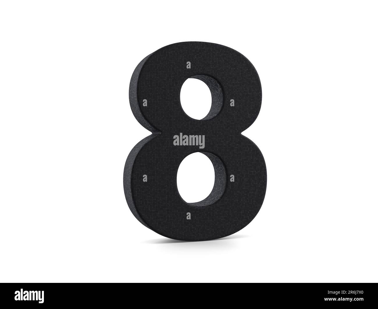Plastic number eight on a white background. 3d illustration Stock Photo ...