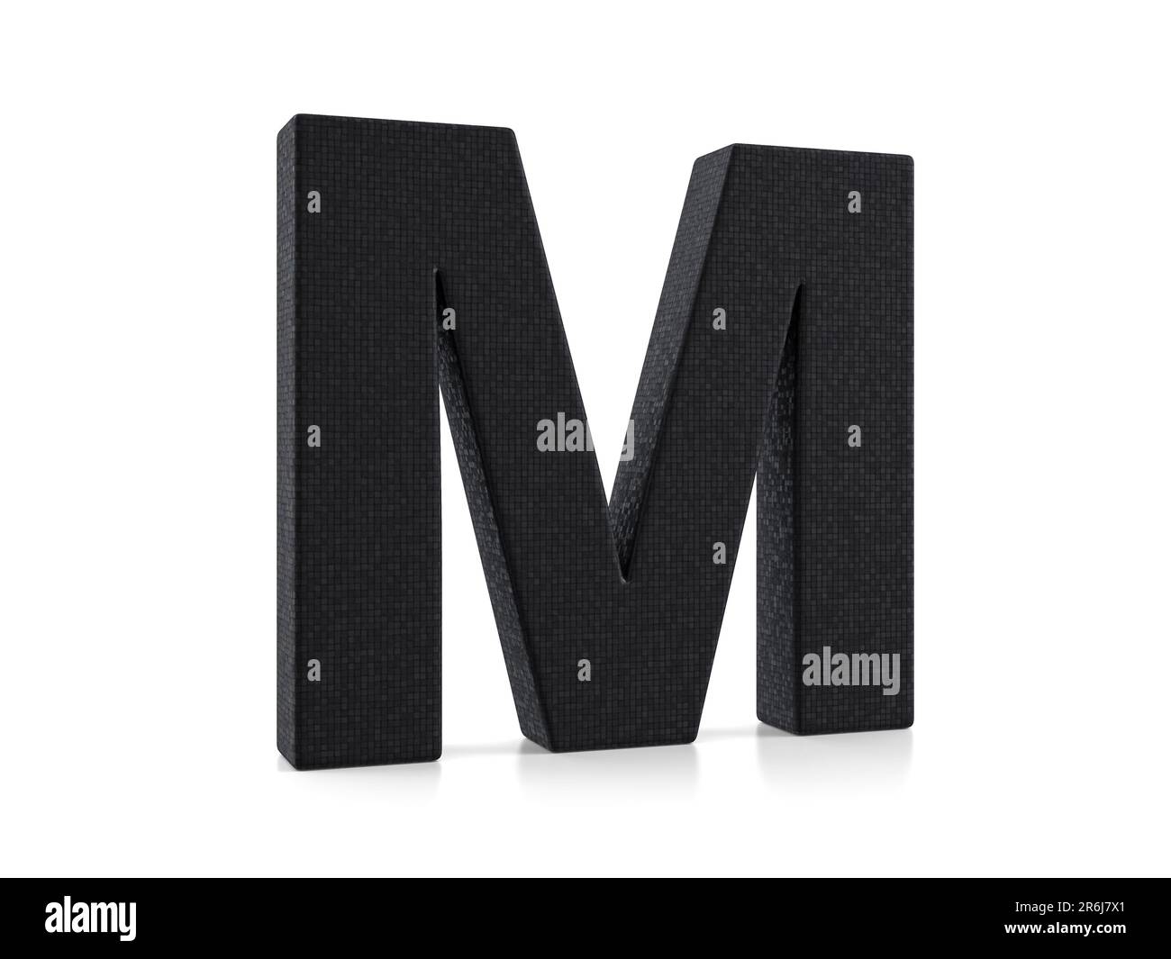 Plastic letter M on a white background. 3d illustration Stock Photo - Alamy
