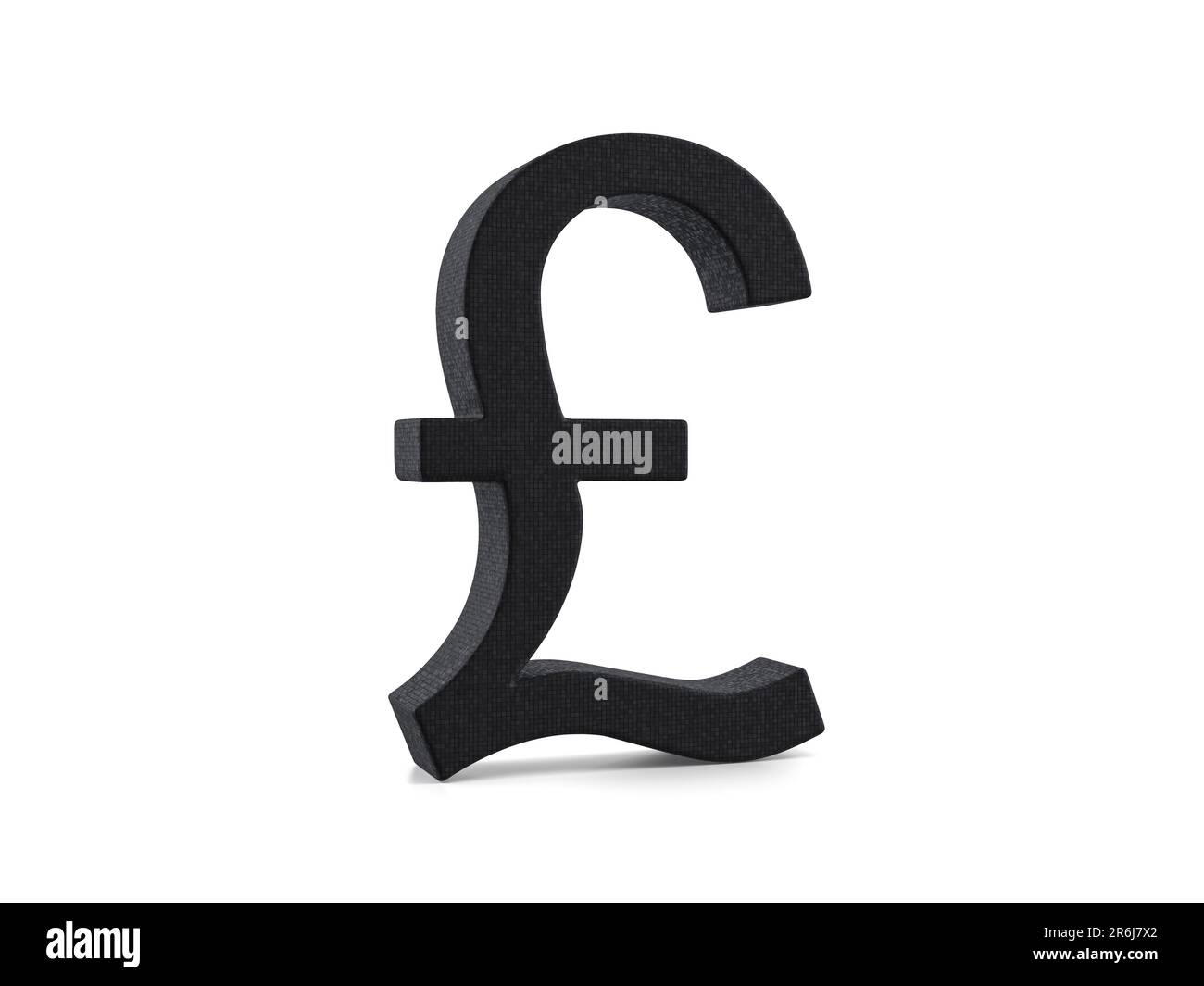 Plastic pound symbol on a white background. 3d illustration Stock Photo ...