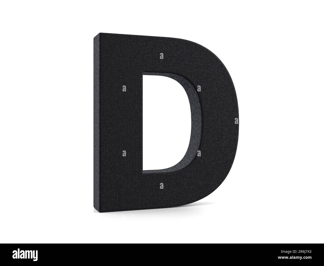 Plastic letter D on a white background. 3d illustration Stock Photo - Alamy
