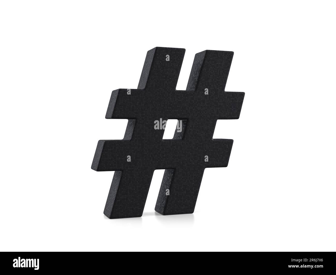 Plastic number symbol on a white background. 3d illustration Stock ...