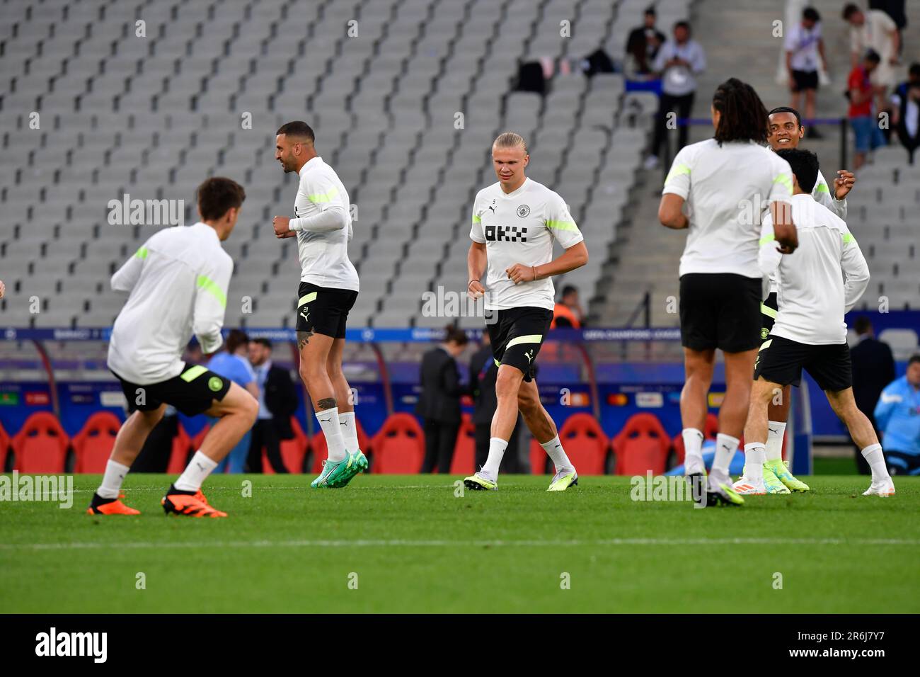 Istanbul, Turkey. 09th June, 2023. Erling Haaland (9) of Manchester City seen during a last ...