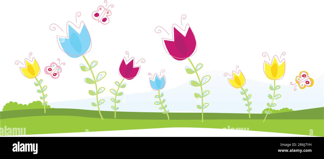 Spring flowers. Vector Illustration Stock Vector Image & Art - Alamy