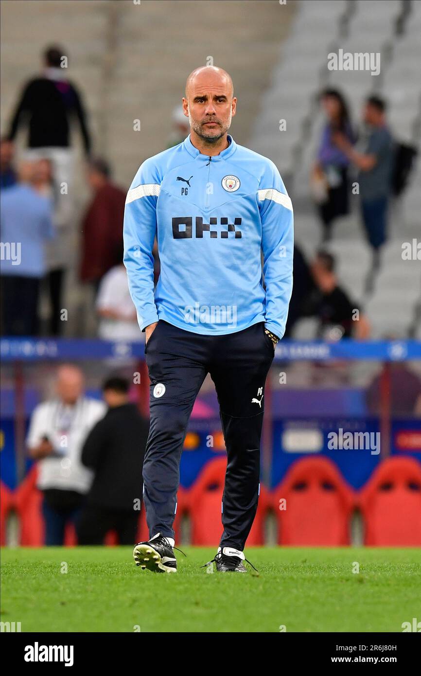 Istanbul, Turkey. 09th June, 2023. Head coach Pep Guardiola of Manchester City seen during a ...