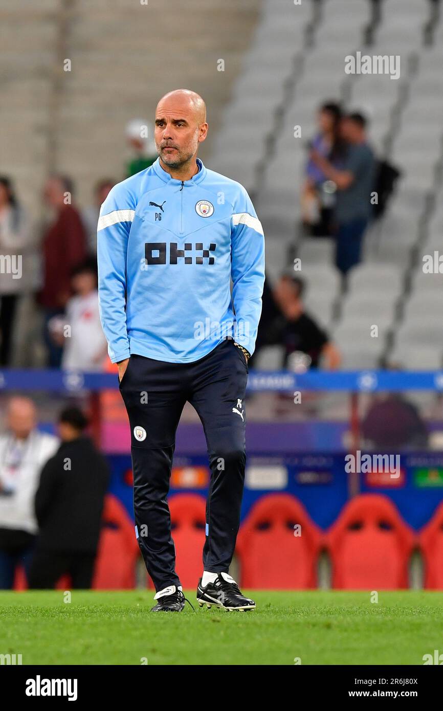 Istanbul, Turkey. 09th June, 2023. Head coach Pep Guardiola of Manchester City seen during a ...