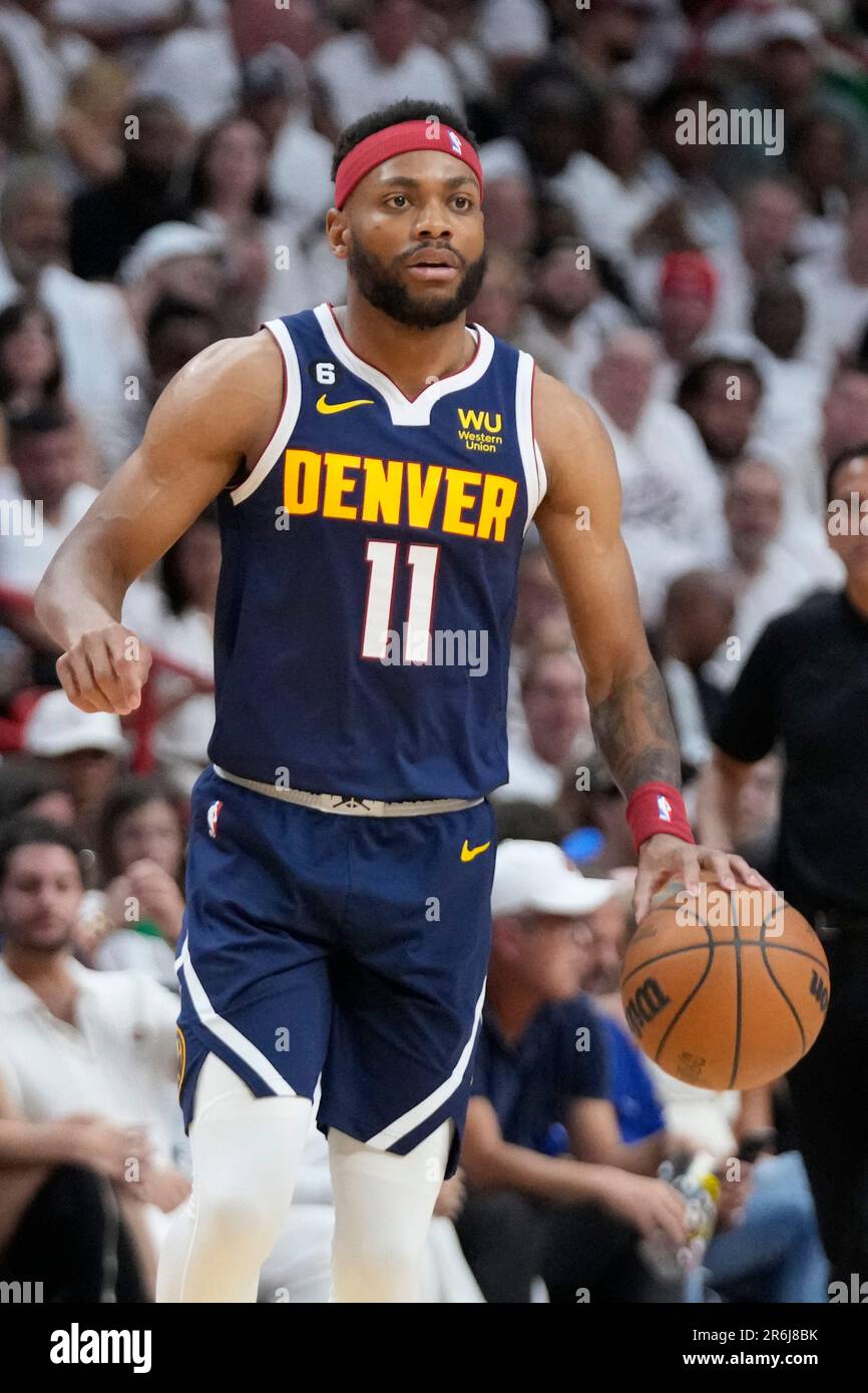 Denver Nuggets forward Bruce Brown (11) dribbles the ball during the ...