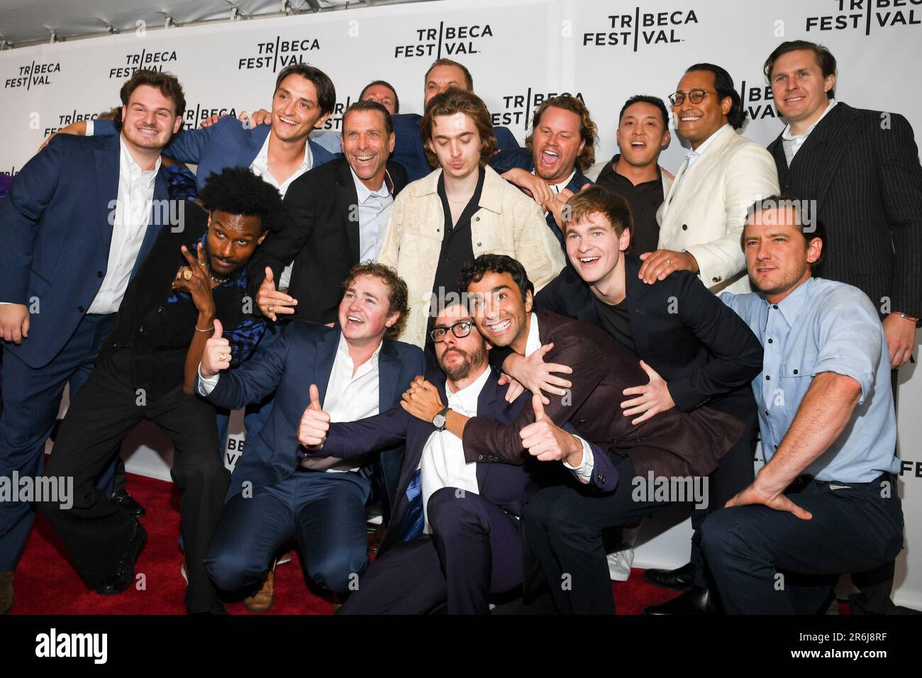 New York, USA. 09th June, 2023. The cast and crew, including Alex Wolff, Bo Mitchell, Graham ...