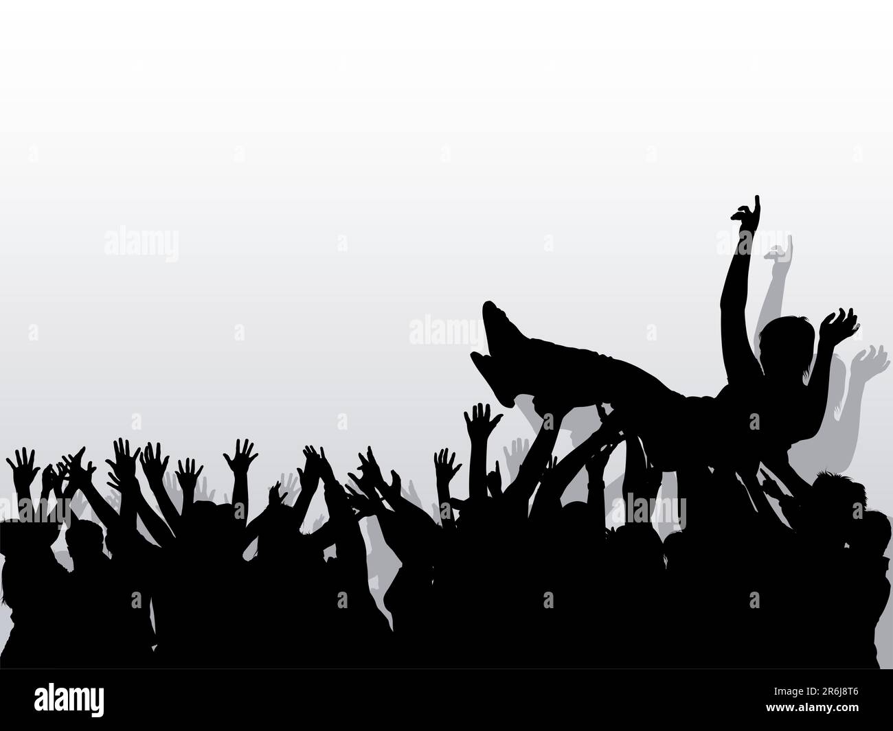 Crowd 05 - Detailed and coloured illustration - audience background ...