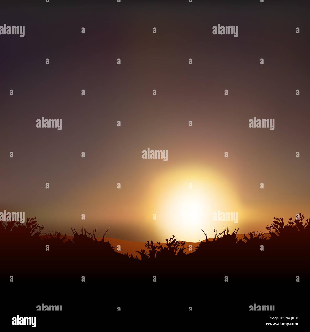 Sunset 04 - Coloured vector illustration Stock Vector Image & Art - Alamy