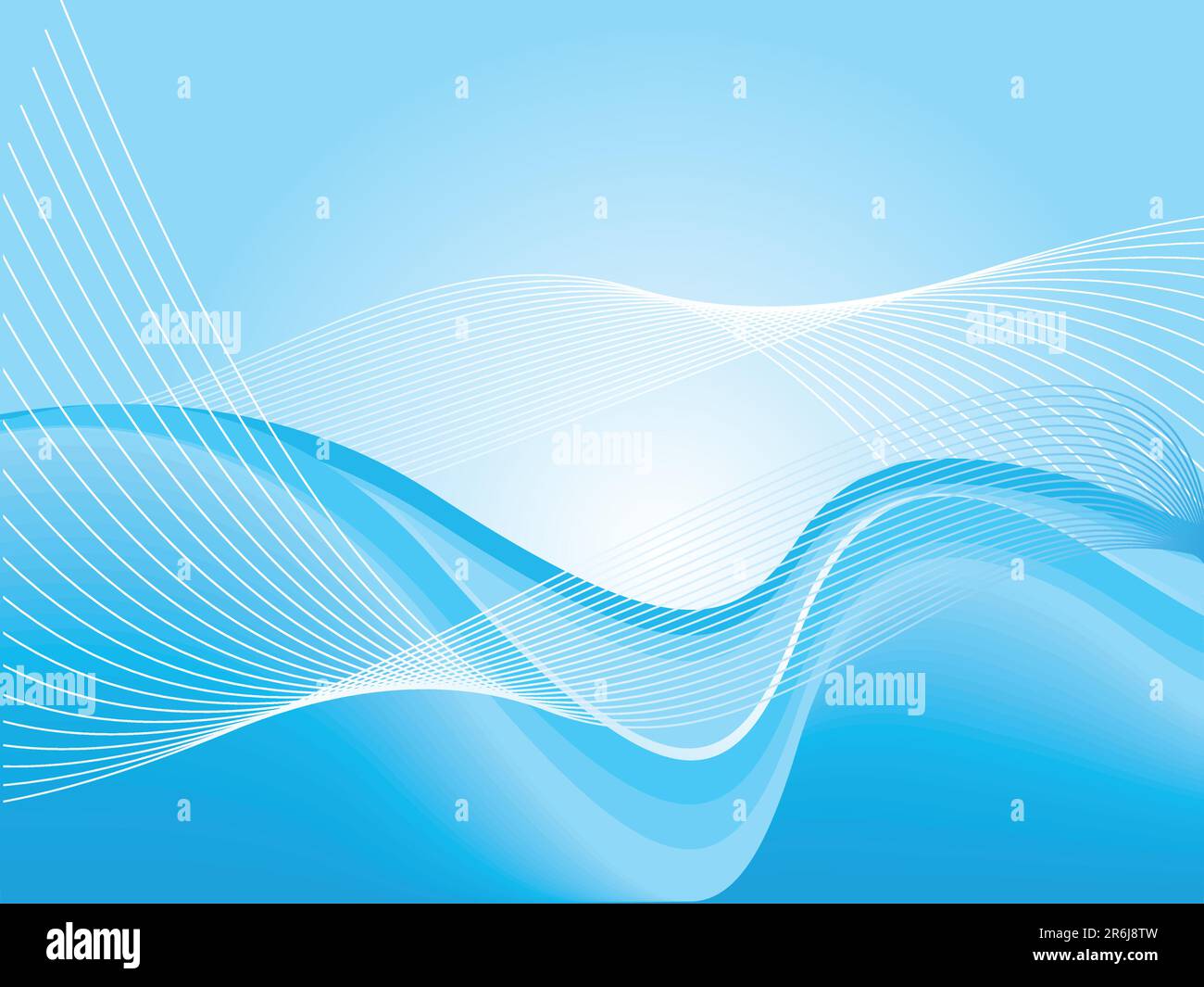 abstract blue wave with white lines vector illustration Stock Vector ...