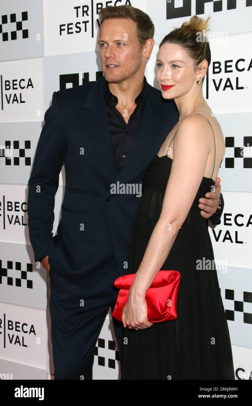 New York, NY, USA. 9th June, 2023. Sam Heughan and Caitr'ona Balfe at Premiere of Starz ...