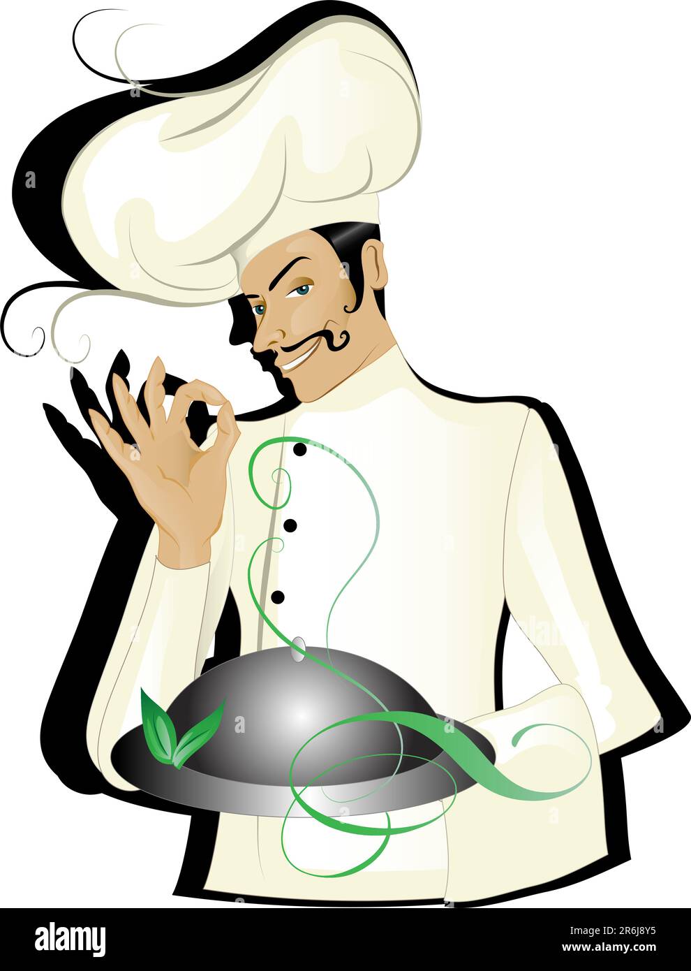 Vector illustration of chef isolated on white background Stock Vector ...