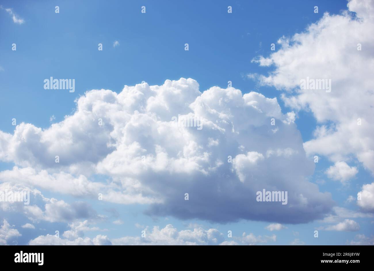 Nature, texture and environment with clouds in blue sky for heaven ...