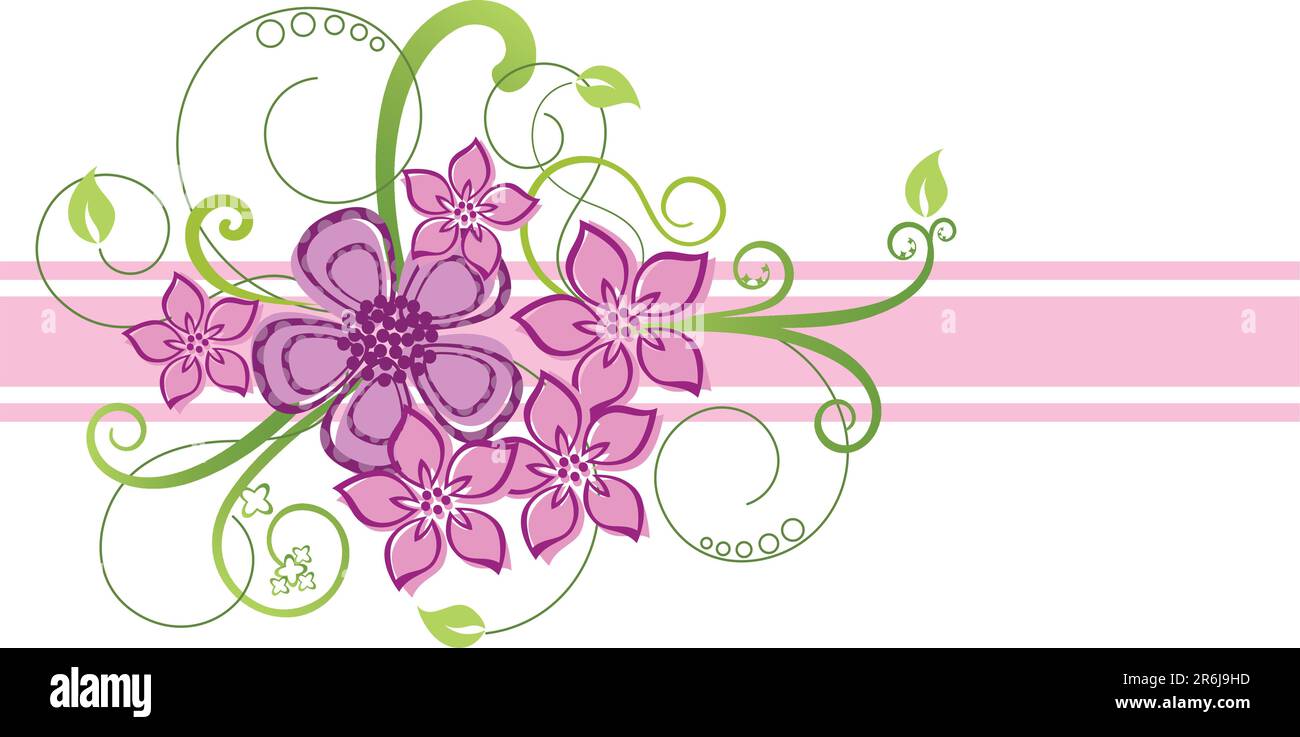 Floral border design vector illustration Stock Vector Image & Art - Alamy