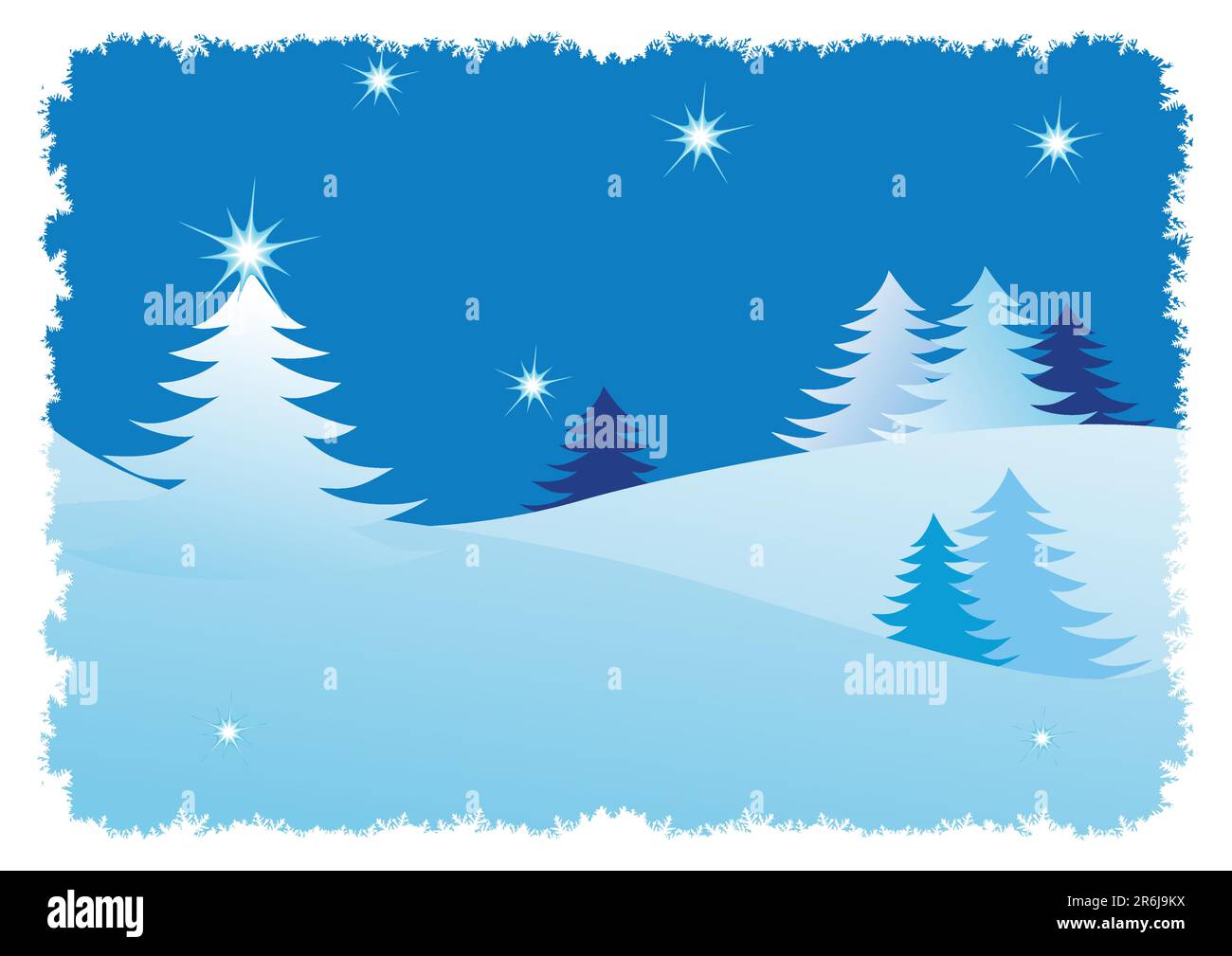 Frozen fir trees Stock Vector Images - Alamy