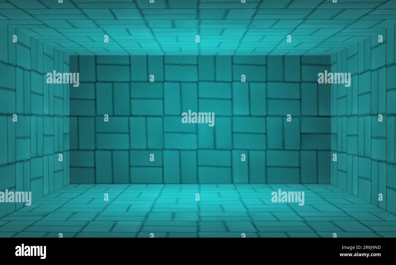 brick wall studio room texture background realistic 3d rendered Stock ...