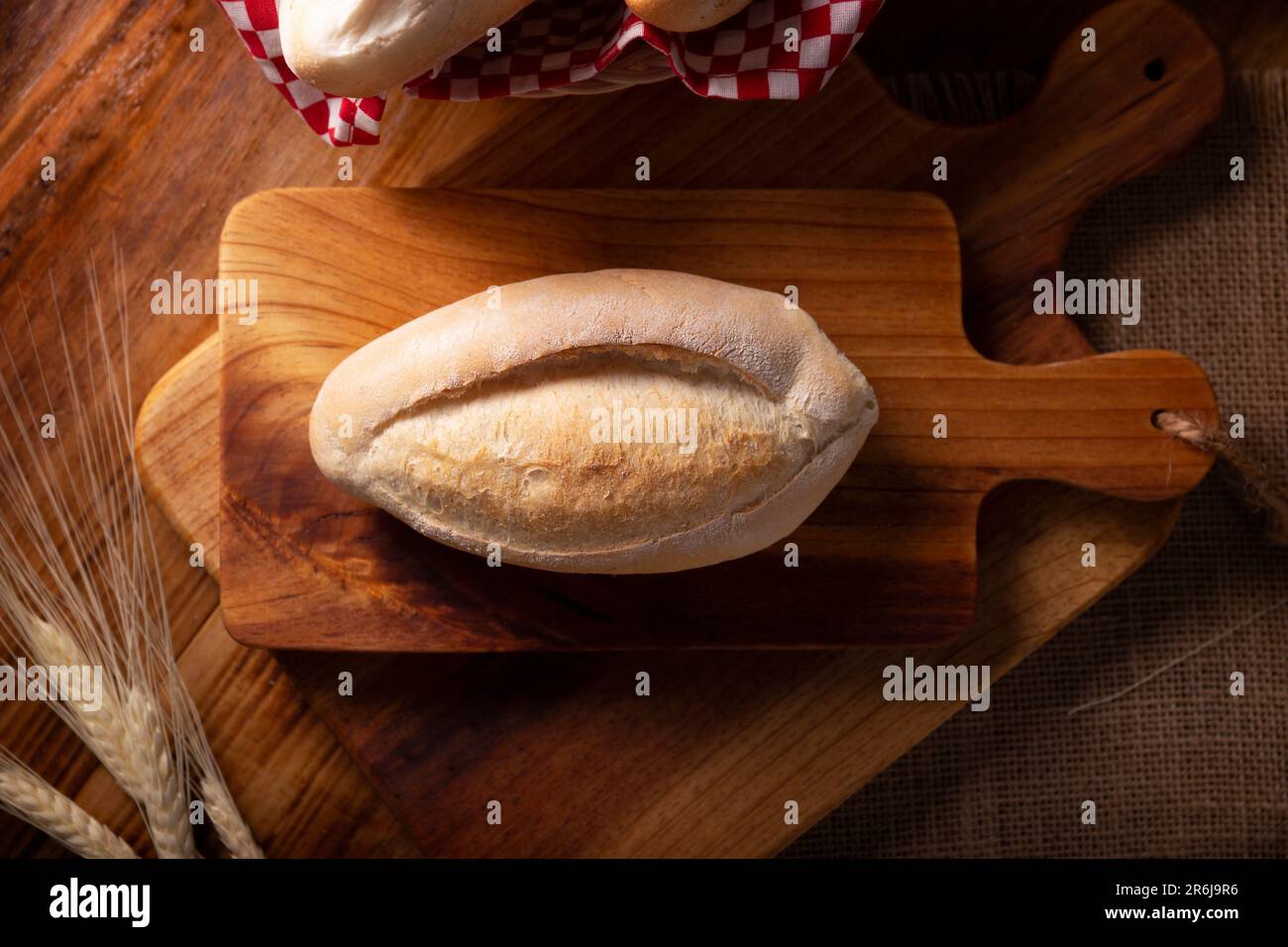 Bread Roll called Bolillo. Traditional mexican bakery. White bread ...
