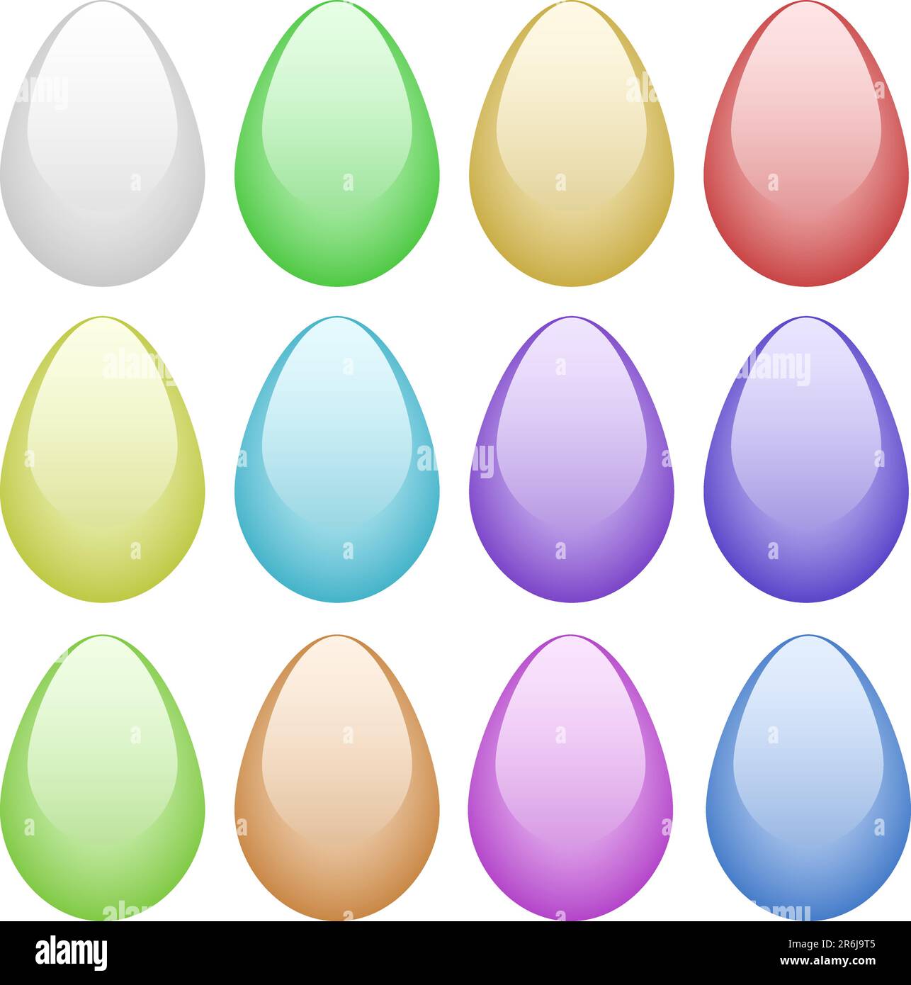 Set of vector colorful eggs Stock Vector Image & Art - Alamy