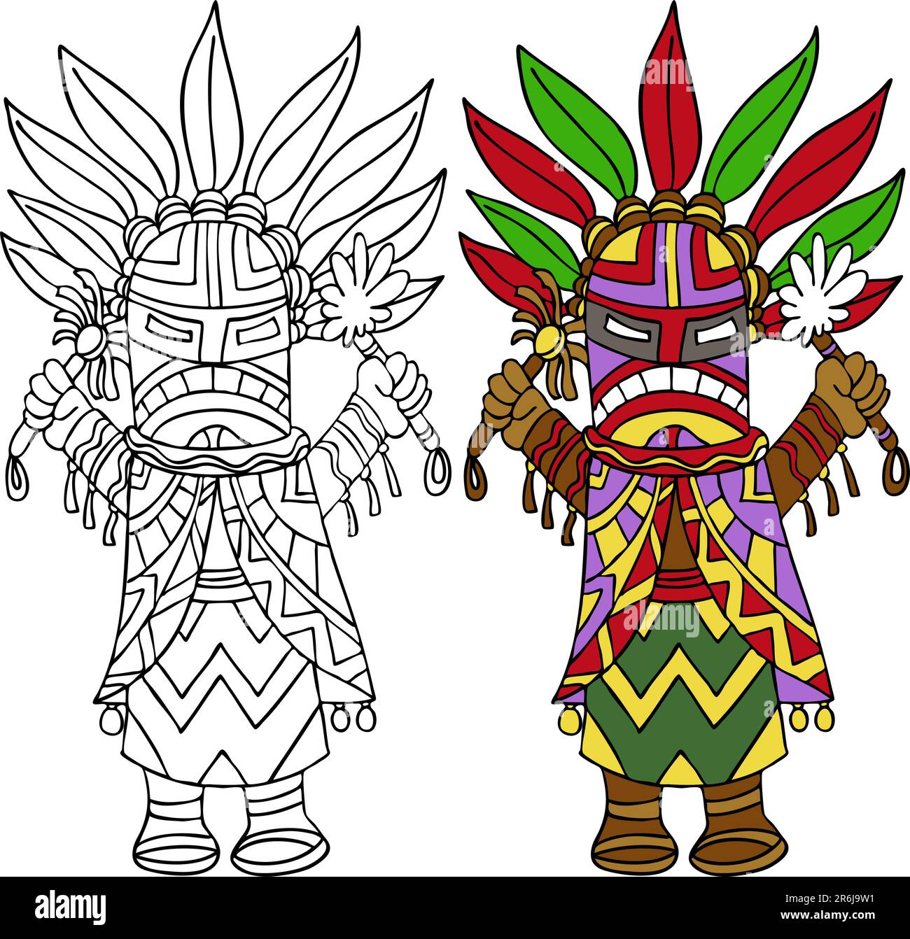 An image of a native american spirit / dancer Stock Vector Image & Art ...