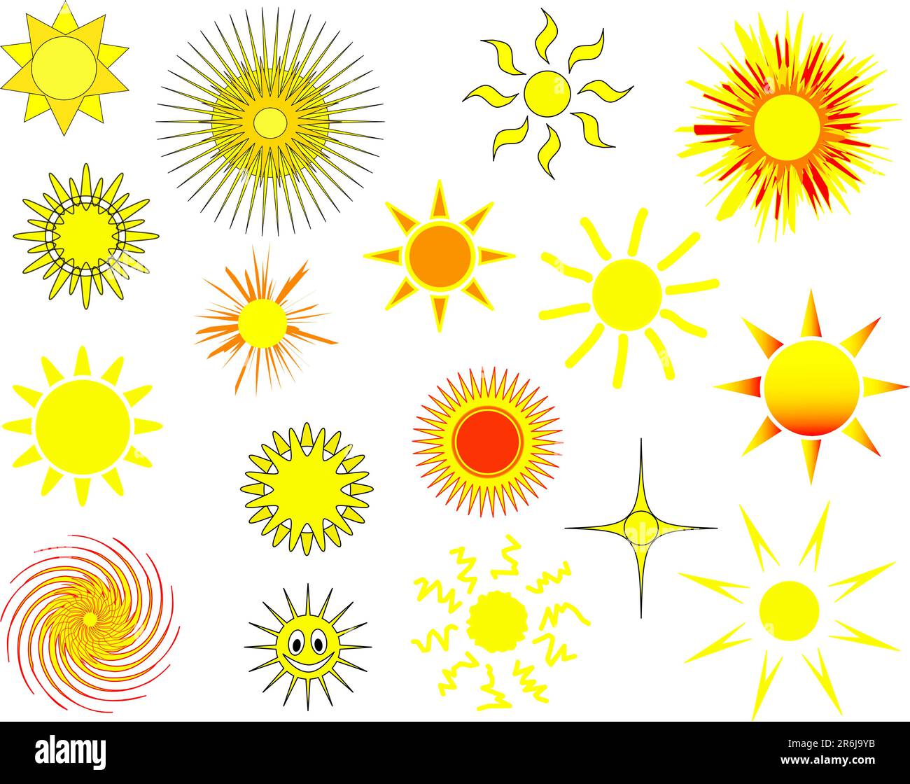 Set of vector sun designs in various styles Stock Vector Image & Art ...