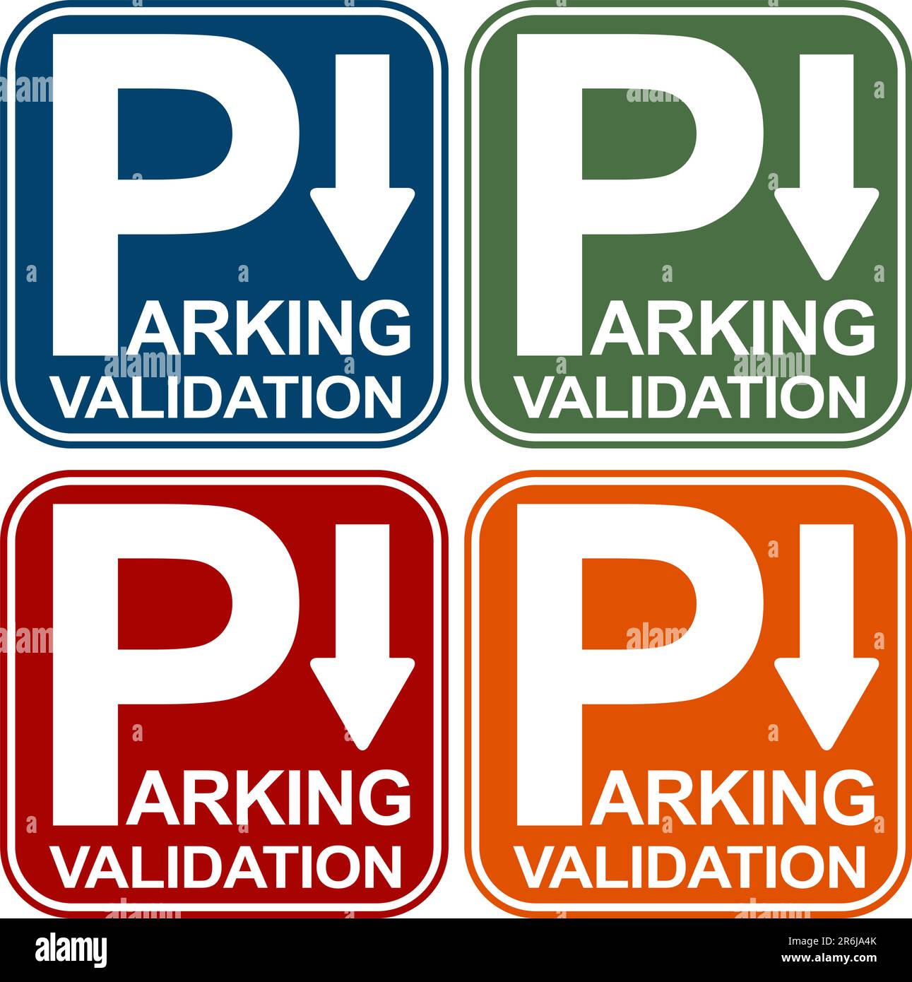 An image of a parking validation sign Stock Vector Image & Art - Alamy