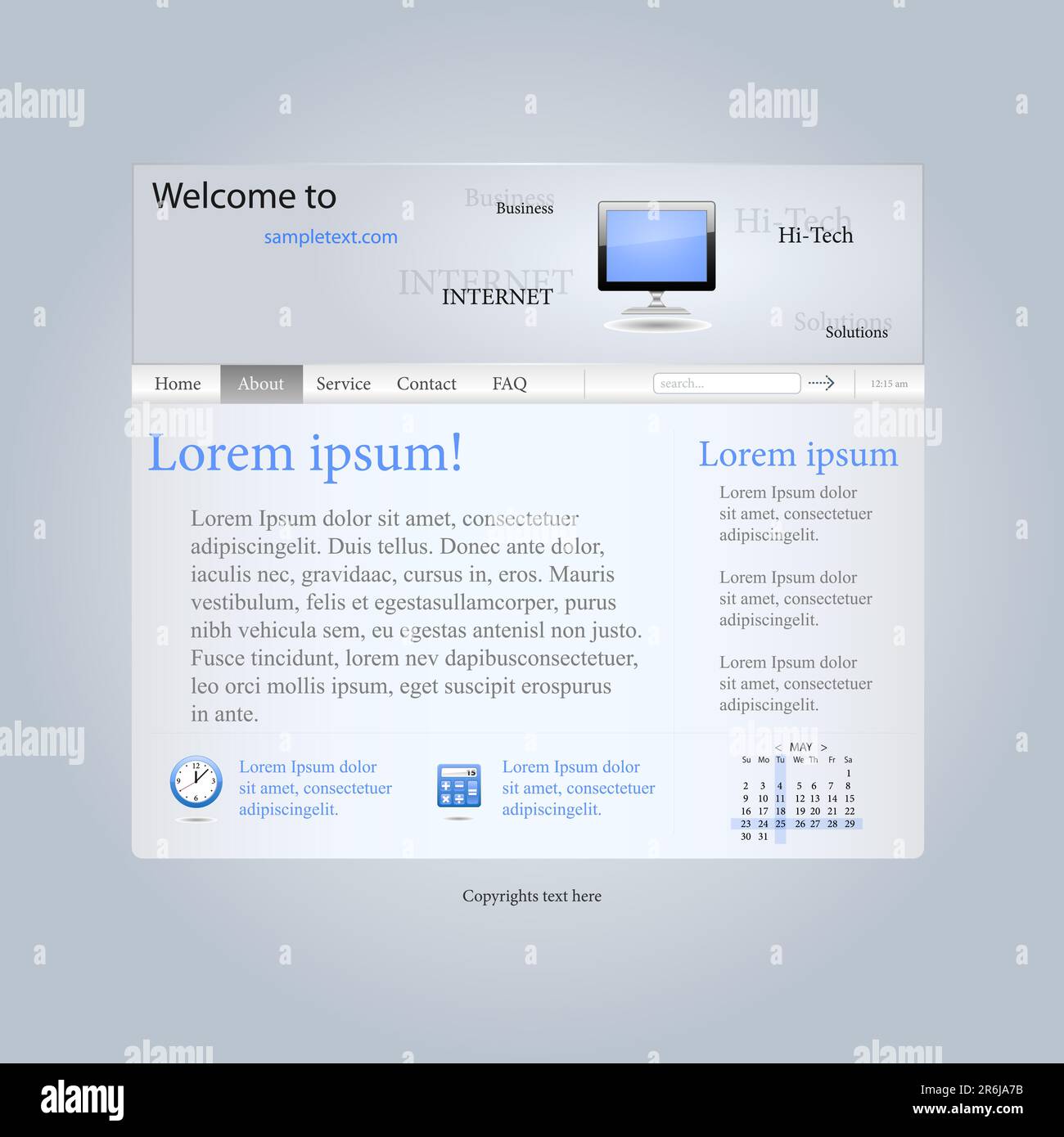 Vector website template Stock Vector Image & Art - Alamy