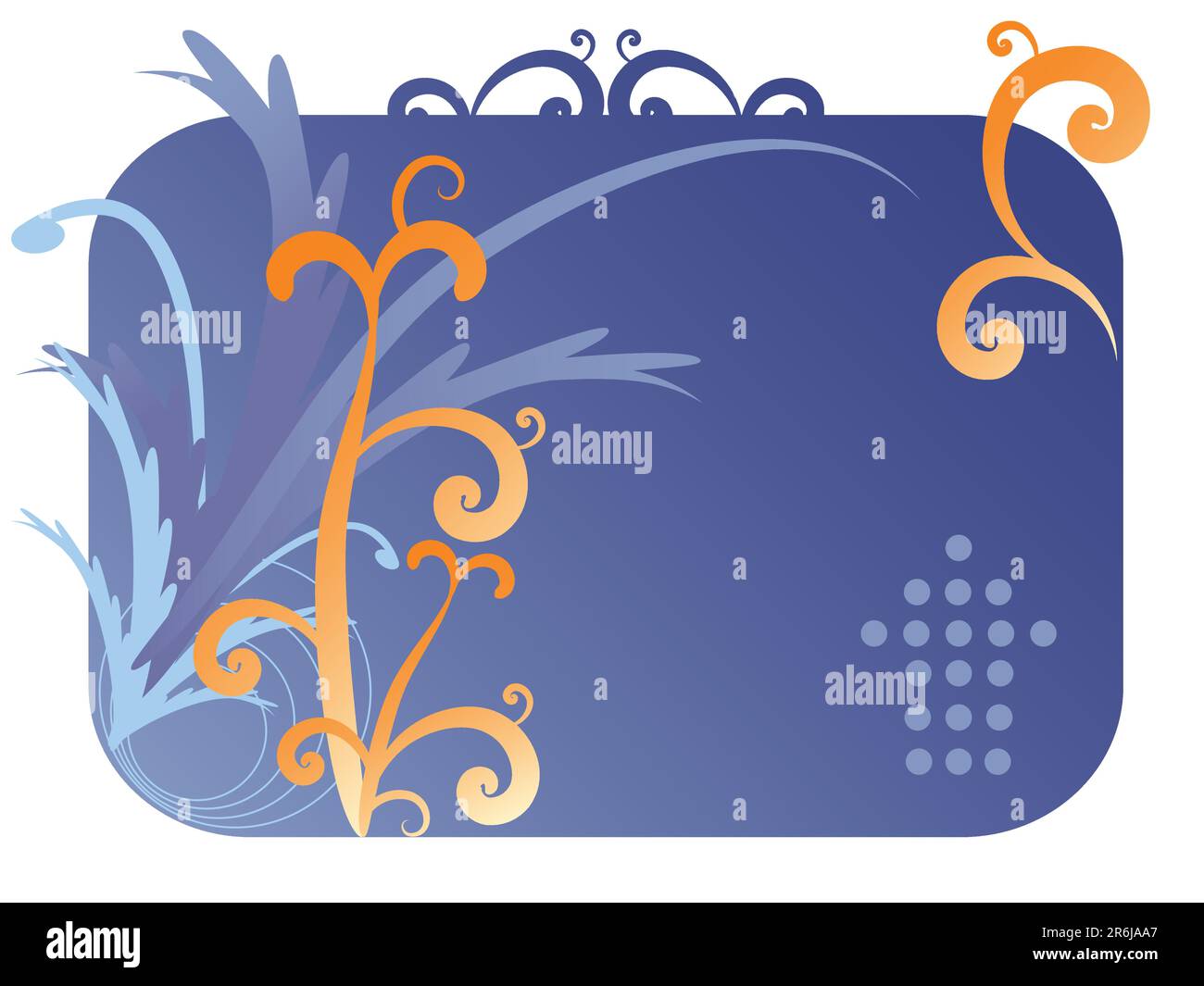 Floral vector with swirl and curvy vines Stock Vector Image & Art - Alamy