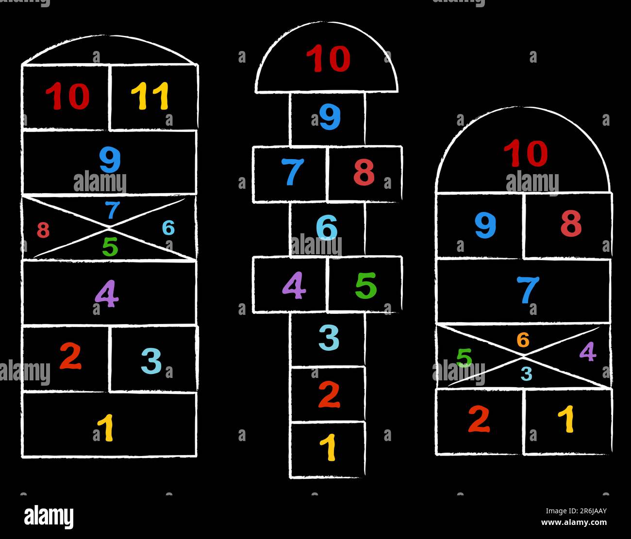 Hopscotch black and white hi-res stock photography and images - Alamy