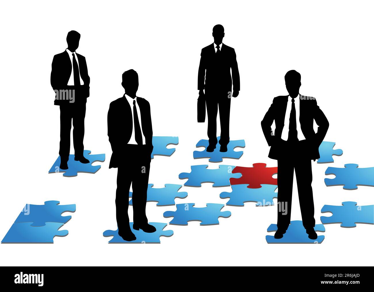 Team of four Stock Vector Images - Alamy