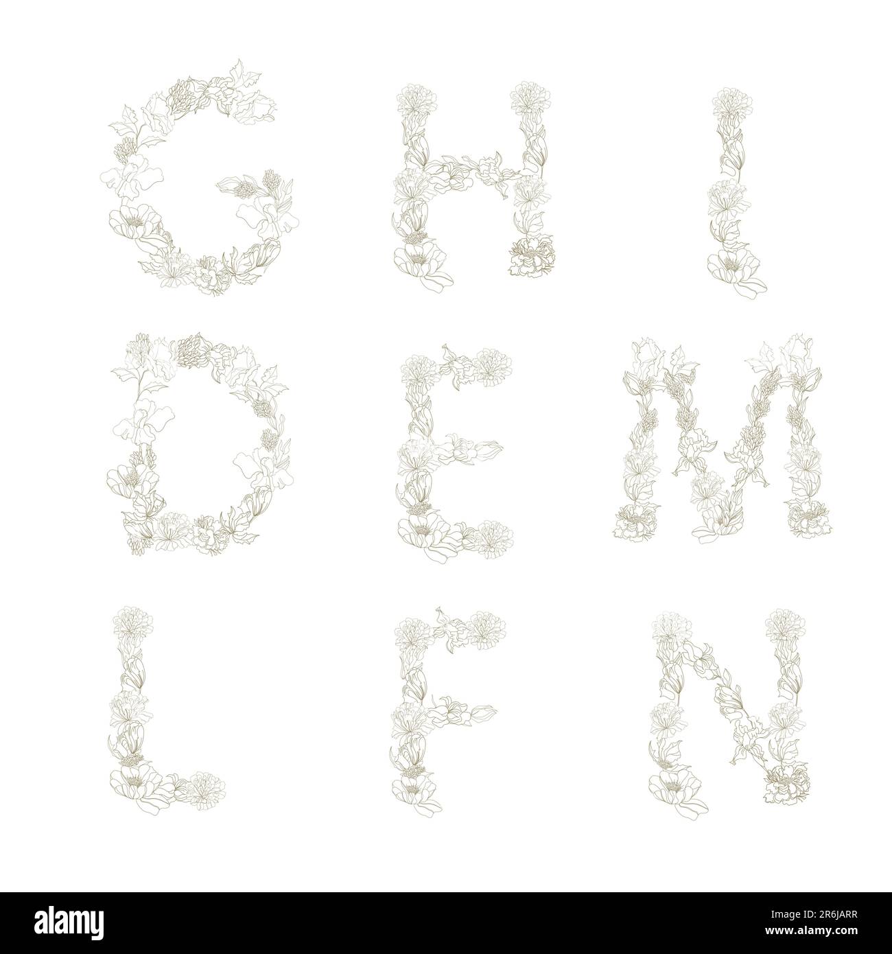 Decorative letters. set 2 Stock Vector Image & Art - Alamy