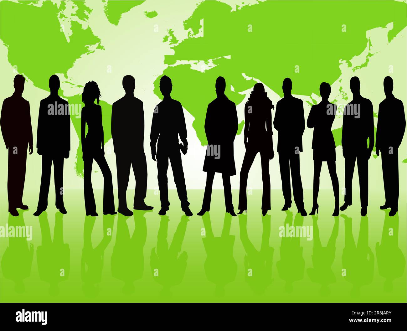 Business team - vector silhouettes Stock Vector Image & Art - Alamy