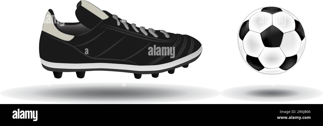 soccer ball and shoes vector illustration Stock Vector Image & Art - Alamy