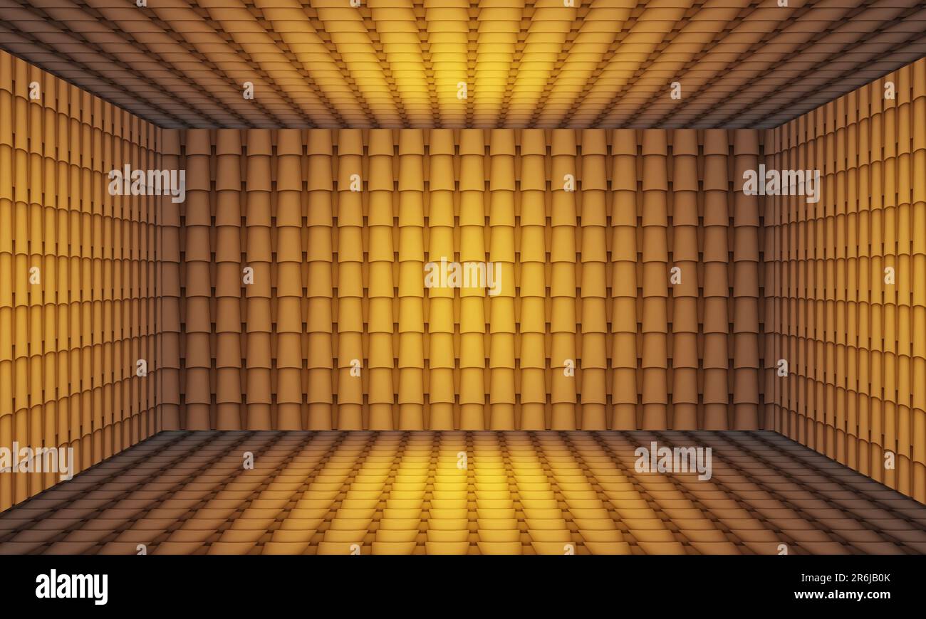 wall padded empty room with copy space 3d rendering Stock Photo - Alamy