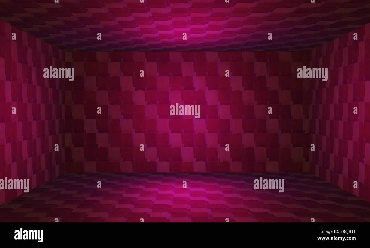 wall padded empty room with copy space 3d rendering Stock Photo - Alamy