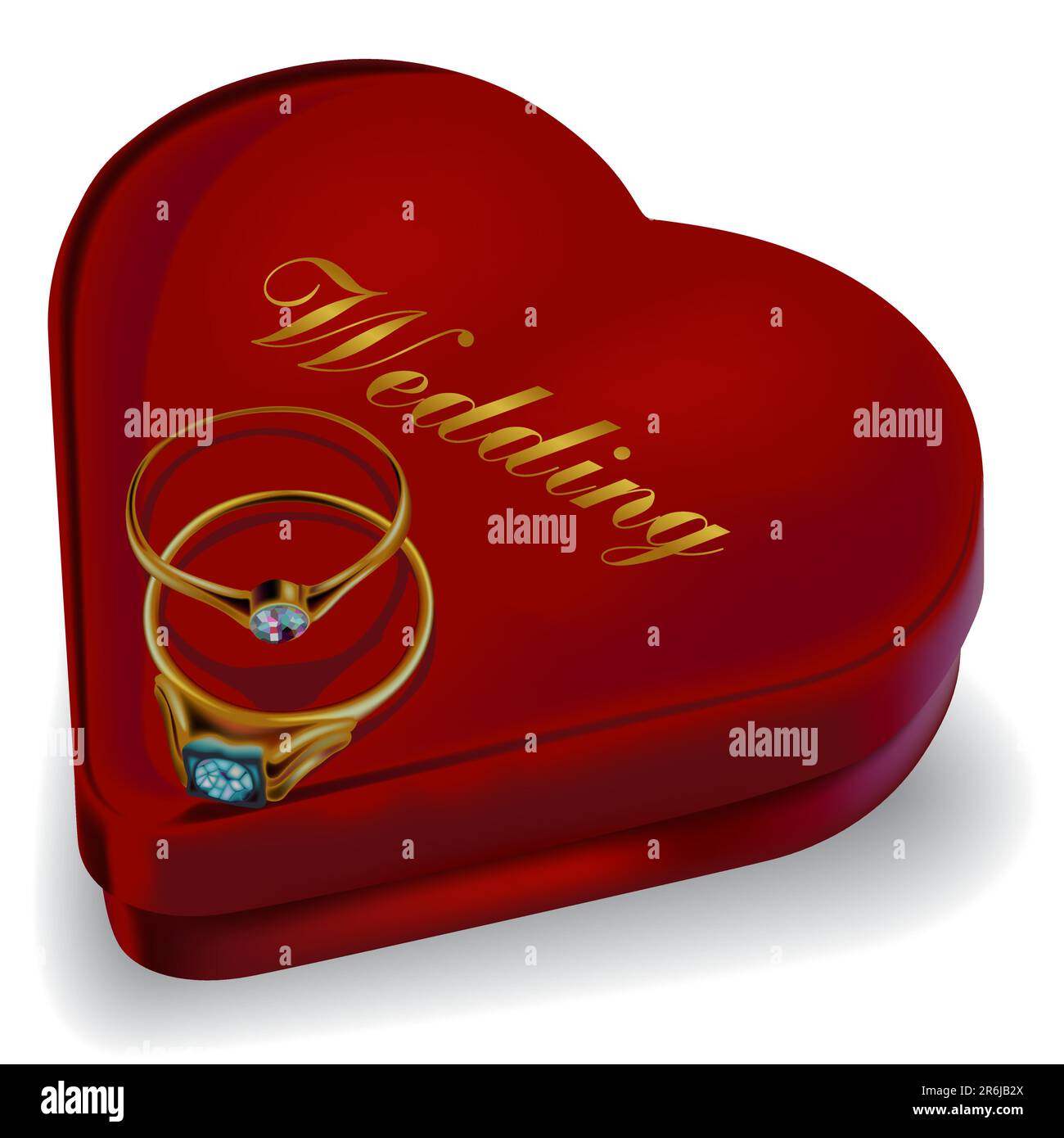 Wedding Rings 02 - High detailed vector illustration Stock Vector Image ...