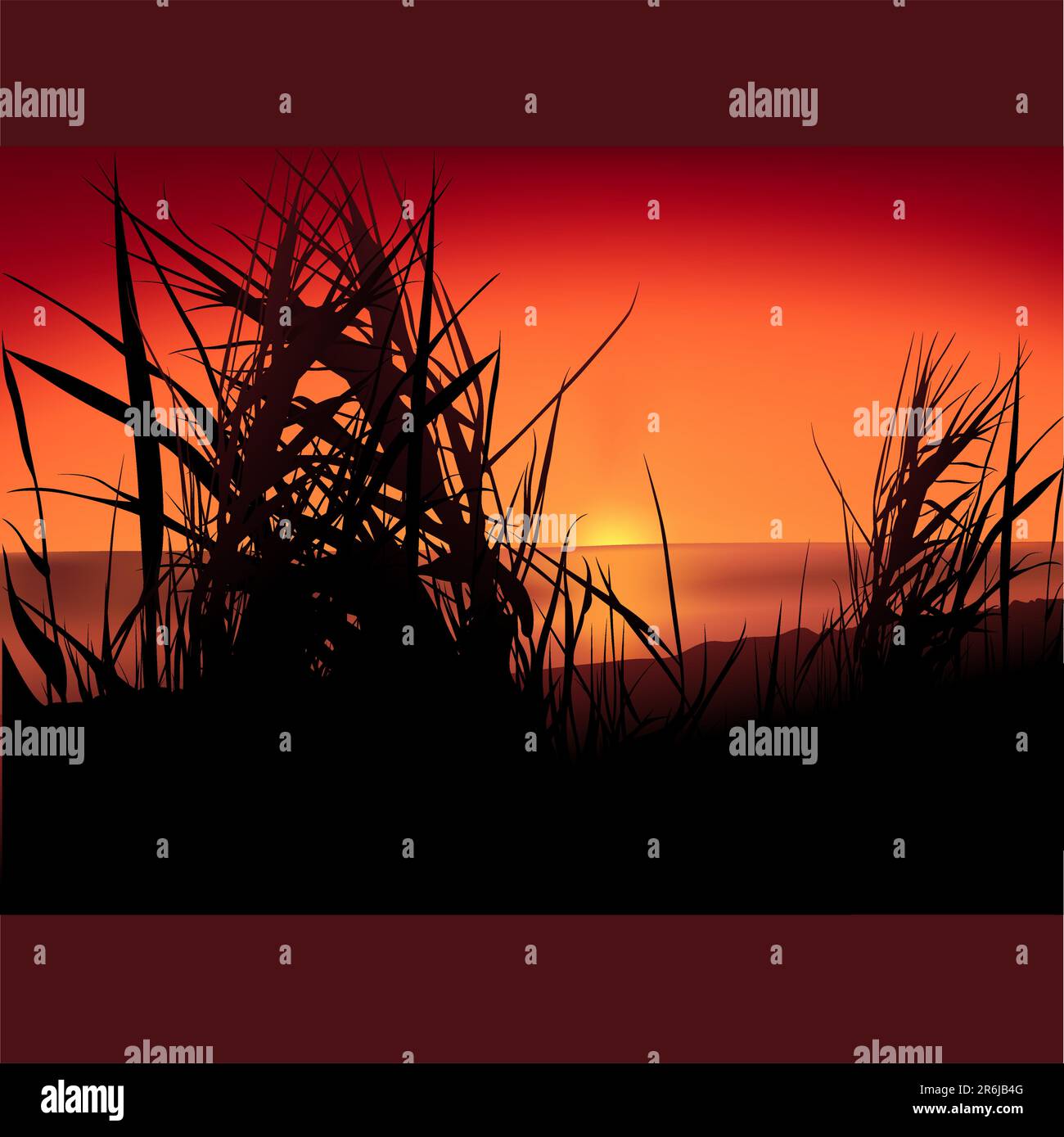 Romantic sunset Stock Vector Images - Alamy