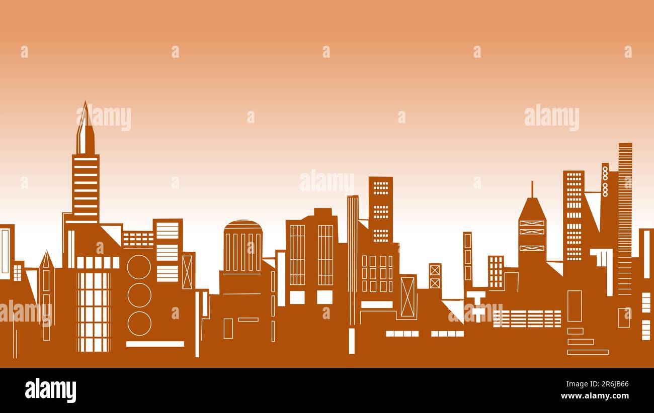 Cityscape Silhouette Generic Vector