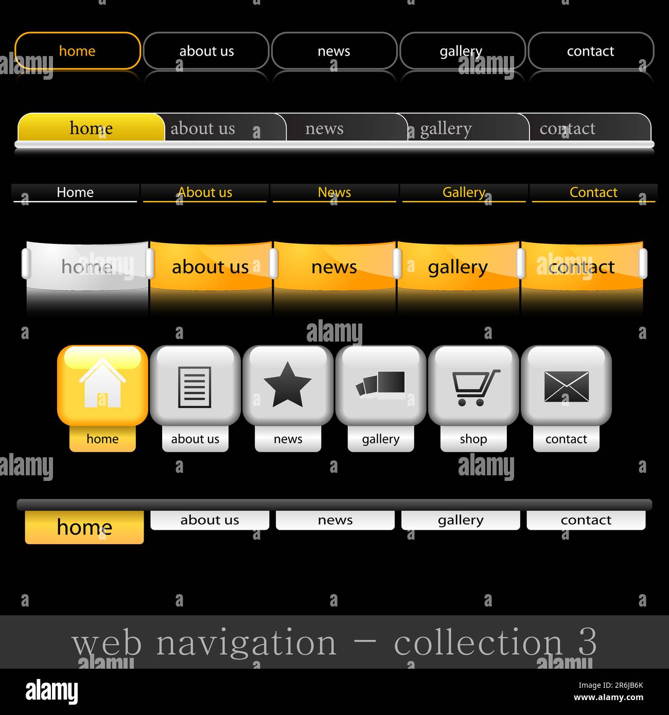 Navigation menus hi-res stock photography and images - Alamy