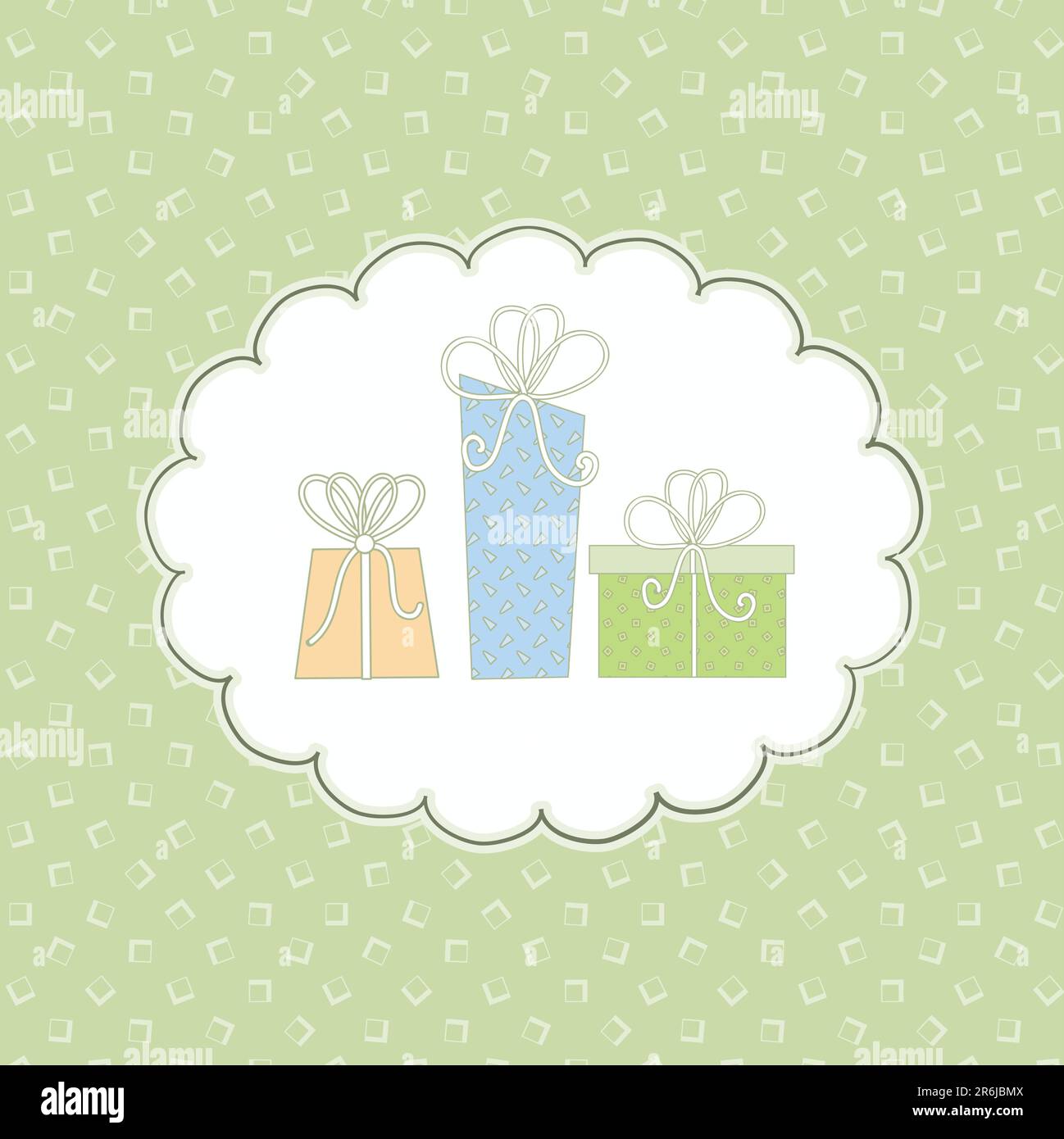 Cute cartoon style background with gifts Stock Vector Image & Art - Alamy