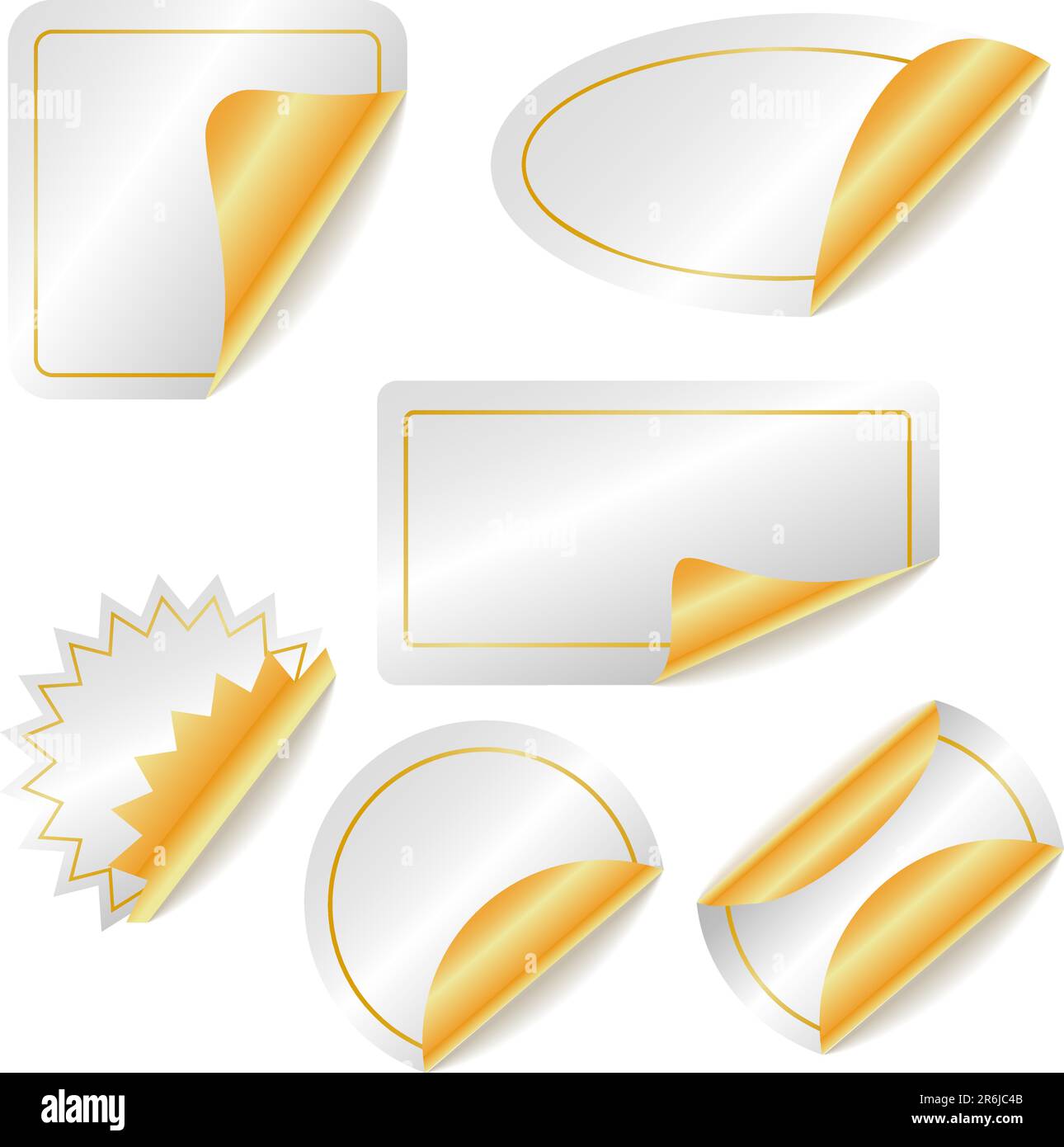 Vector golden stickers or labels Stock Vector Image & Art - Alamy