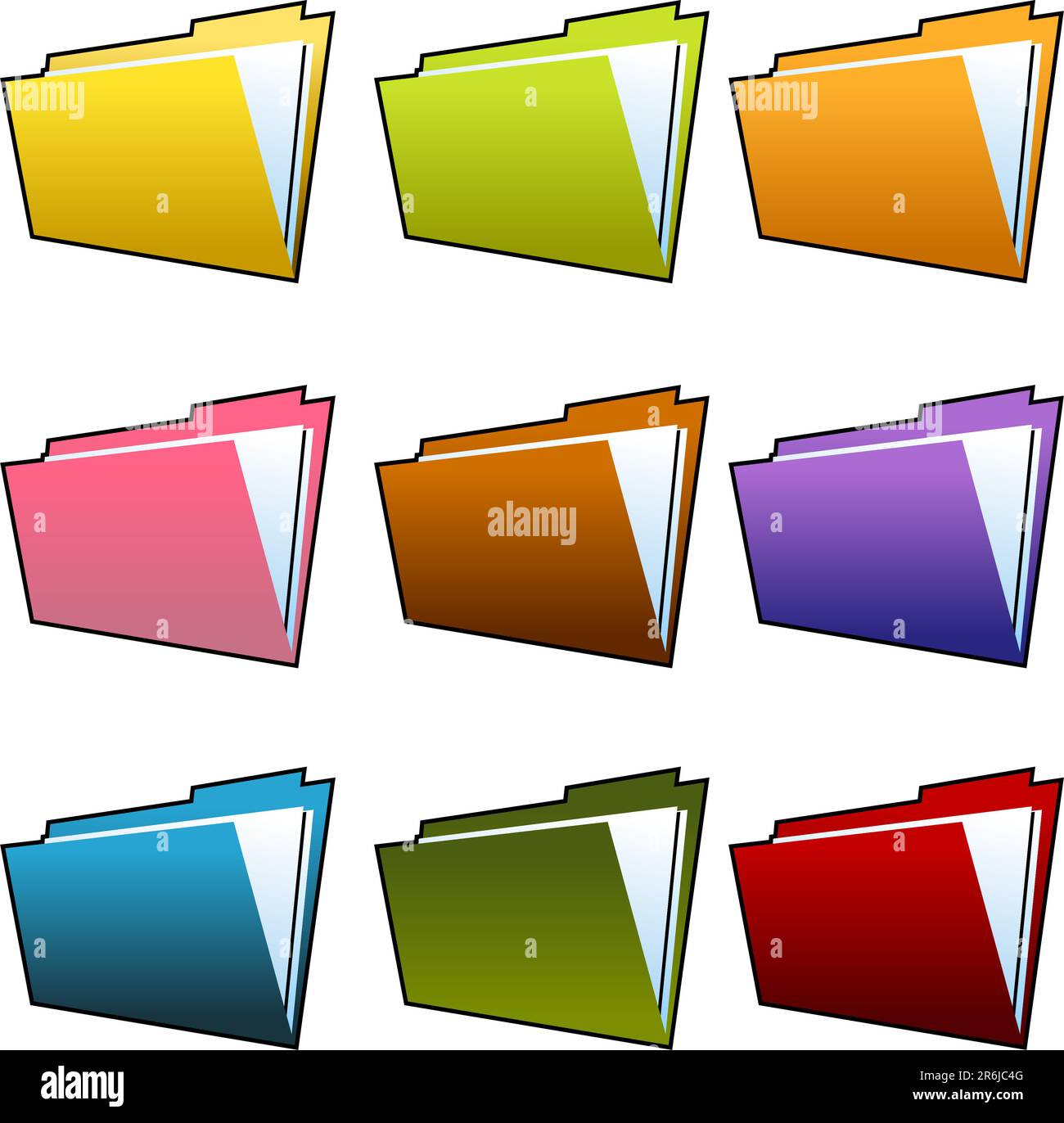 Colorful folder clipart hi-res stock photography and images - Alamy