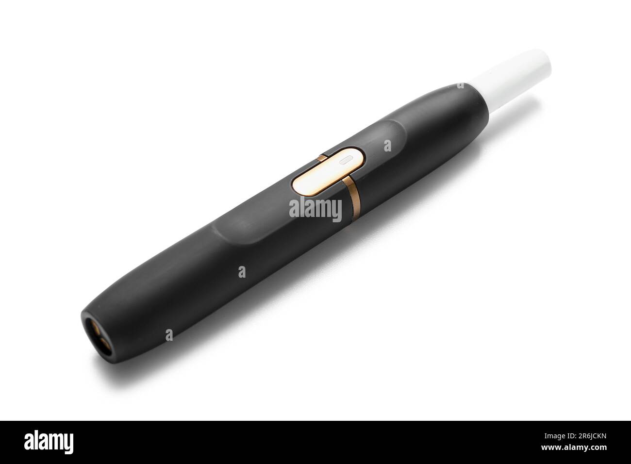 Modern electronic cigar with stick isolated on white background Stock ...