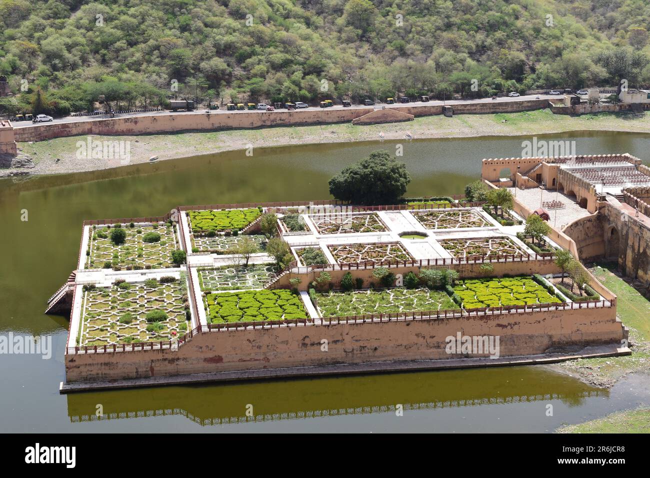 Kesar Kyari Garden on Maota lake, Amer, Rajasthan, India Stock Photo ...